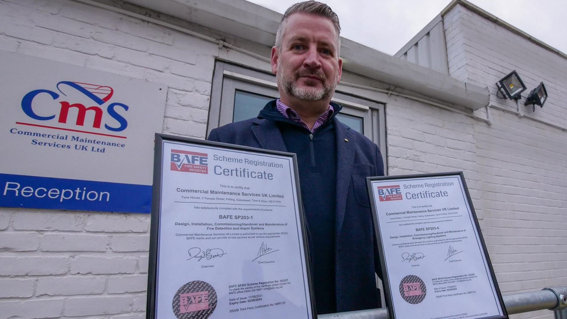 Customers are in safe hands with fire safety certified CMS